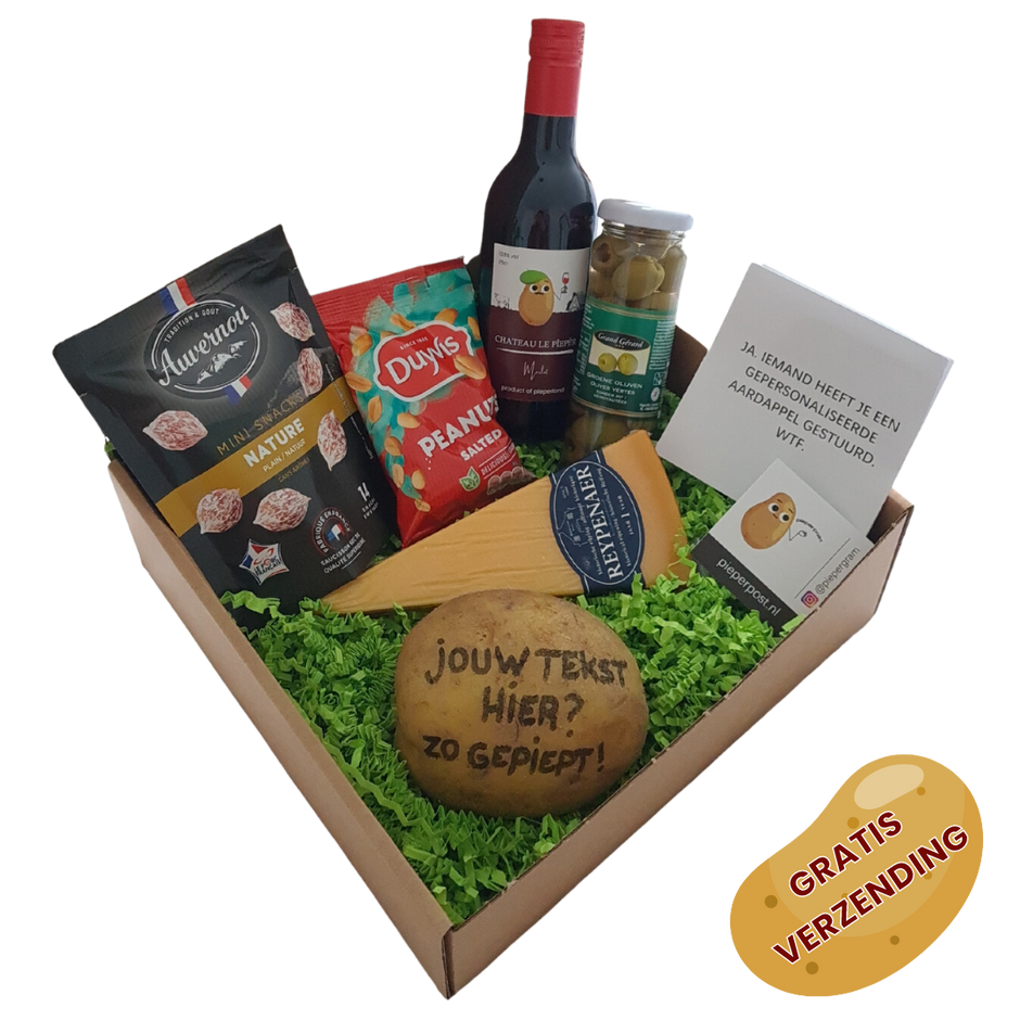 Verstuur een aardappel met persoonlijke boodschap of foto